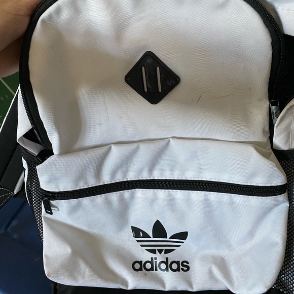 adidas | Bags | Adidas White Backpack | Poshmark